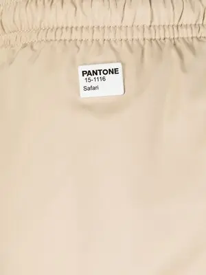 MC2 SAINT BARTH Beige Swim Shorts With Logo Patch - Neutrals