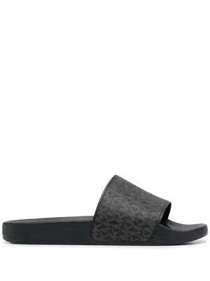 Michael Kors Jake Monogram Logo-print Slides