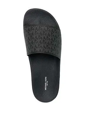 Michael Kors Jake Monogram Logo-print Slides