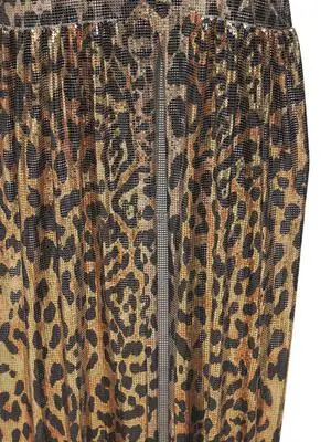 Rabanne Leopard Print Metal Mesh Long Dress