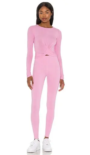 Alo Yoga Cover Long Sleeve Top In Pink