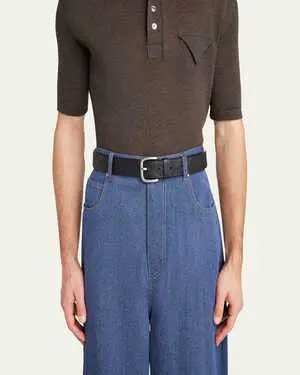 Bottega Veneta Intrecciato Leather Belt