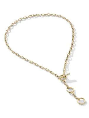 David Yurman 18kt Yellow Dy Madison Three Ring Chain Necklace - Gold