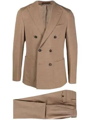 Eleventy Peak-lapels Double-breasted Suit