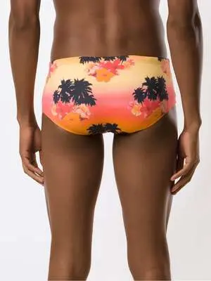 AMIR SLAMA Print Ilha De Hibiscus Swimming Trunks