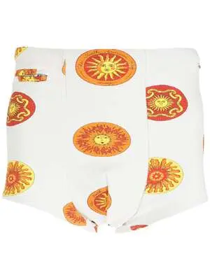 AMIR SLAMA Sol Print Swimming Trunks - White