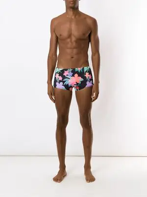 AMIR SLAMA Hibiscus Swimming Trunks