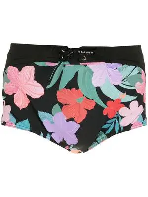 AMIR SLAMA Hibiscus Swimming Trunks - Multicolour