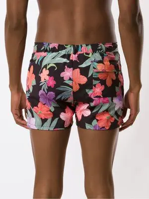AMIR SLAMA Hibiscus Print Shorts