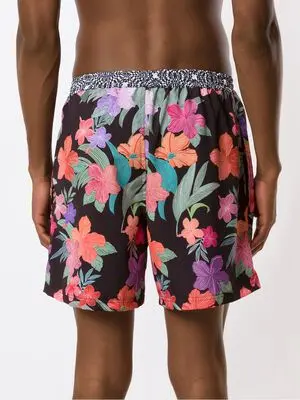 AMIR SLAMA Print Hibiscus Shorts