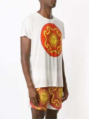 AMIR SLAMA Sun-print Cotton T-shirt