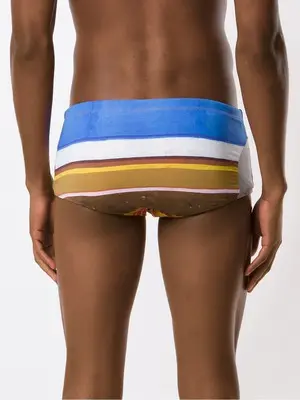 AMIR SLAMA Striped Swimming Trunks