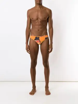 AMIR SLAMA Ilha De Hibiscus High-leg Trunks