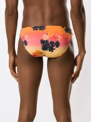 AMIR SLAMA Ilha De Hibiscus High-leg Trunks