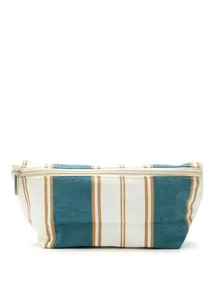 AMIR SLAMA Striped Makeup Bag - Neutrals