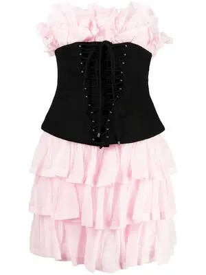 Philosophy Di Lorenzo Serafini Corset Ruffle Dress