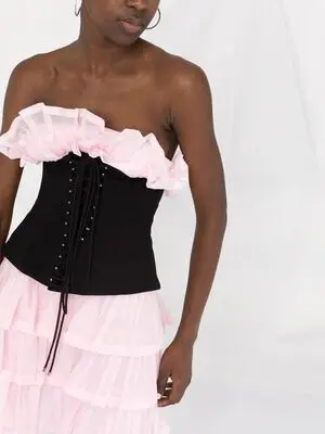 Philosophy Di Lorenzo Serafini Corset Ruffle Dress