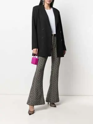 Balmain Low-rise Monogram Bootcut Trousers