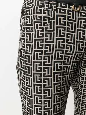 Balmain Low-rise Monogram Bootcut Trousers