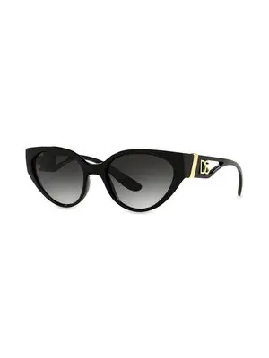 Dolce & Gabbana Dg Monogram Oval-frame Sunglasses