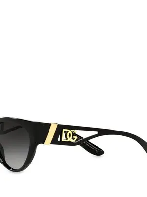 Dolce & Gabbana Dg Monogram Oval-frame Sunglasses