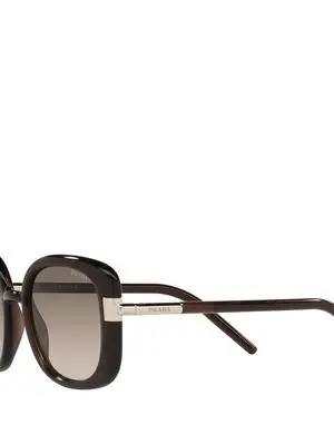 Prada Oversize Frame Tinted Sunglasses