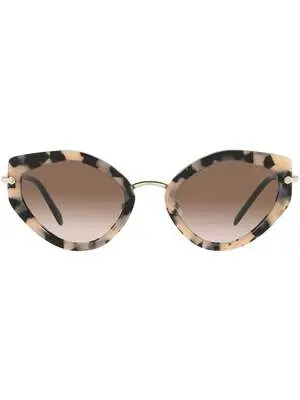 Miu Miu Cat-eye Tinted Sunglasses - Brown