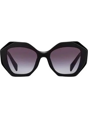 Prada Bold Octagonal Frame Sunglasses With Glossy Finish - NWT Prada Linea Rossa Sunglasses PS51ZS 1BO02G Black - eye-oo.com main image 3