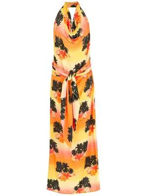 AMIR SLAMA Printed Maxi Dress