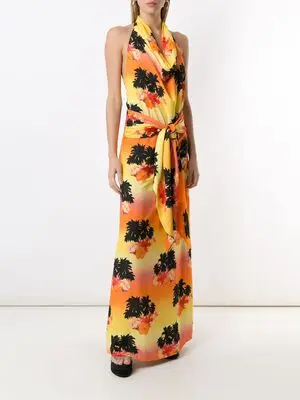 AMIR SLAMA Printed Maxi Dress
