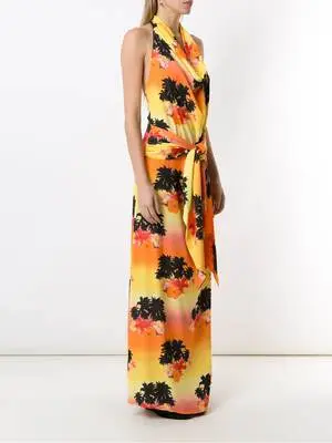 AMIR SLAMA Printed Maxi Dress