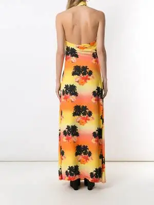 AMIR SLAMA Printed Maxi Dress
