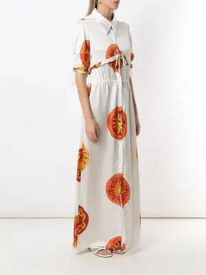 AMIR SLAMA Sun-print Long Shirt Dress