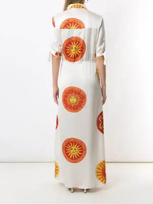AMIR SLAMA Sun-print Long Shirt Dress