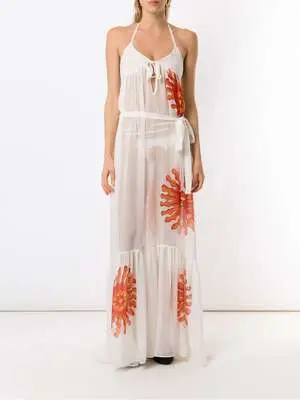 AMIR SLAMA Printed Long Dress