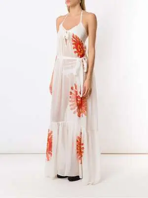 AMIR SLAMA Printed Long Dress