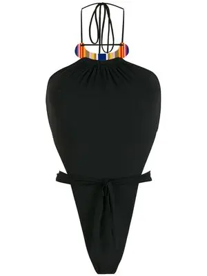 AMIR SLAMA High-leg Swimsuit - Black