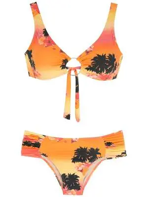 AMIR SLAMA Ilha De Hibiscus Bikini Set - Orange