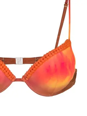 AMIR SLAMA Embroidery Tie-dye Bikini Set