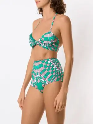 AMIR SLAMA Geometric Print Bikini Set