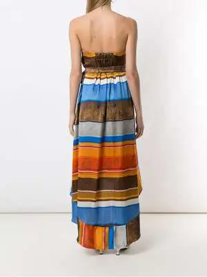 AMIR SLAMA Printed Silk Maxi Dress