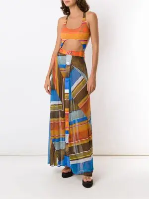 AMIR SLAMA Silk Long Skirt