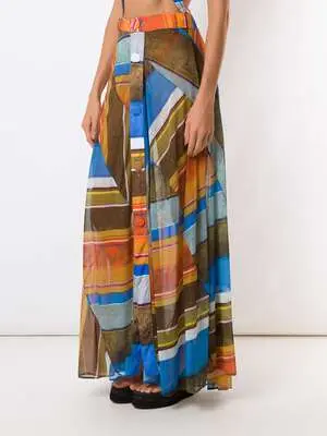 AMIR SLAMA Silk Long Skirt