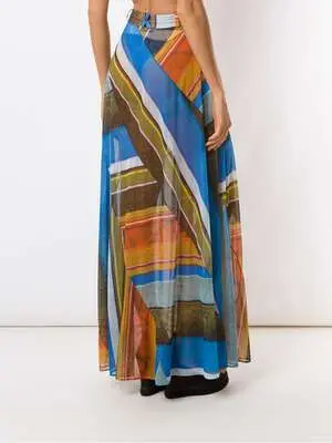 AMIR SLAMA Silk Long Skirt