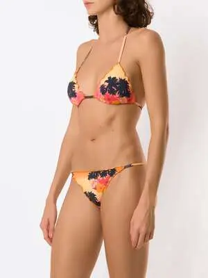 AMIR SLAMA Print Ilha De Hibiscus Bikini Set