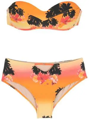 AMIR SLAMA Ilha De Hibiscus Bikini Set - Orange