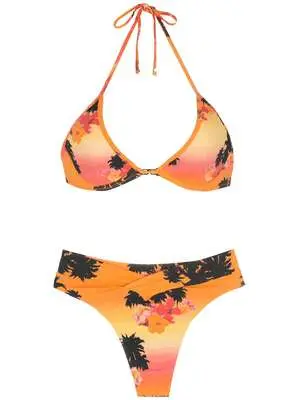 AMIR SLAMA Ilha De Hibiscus Bikini Set - Orange