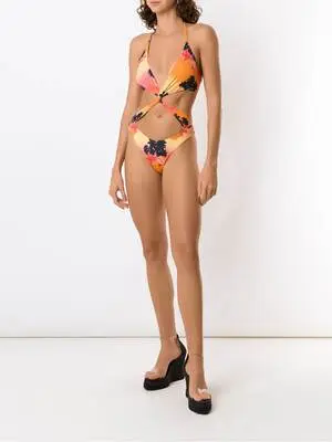 AMIR SLAMA Ilha De Hibiscus Swimsuit