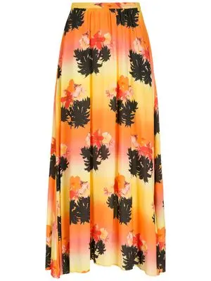 AMIR SLAMA Printed Long Skirt - Multicolour