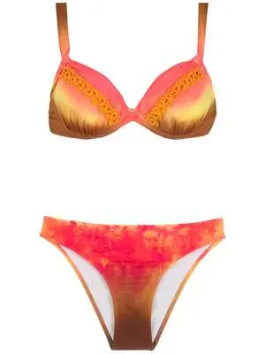 AMIR SLAMA Tie Dye Bikini Set - Multicolour